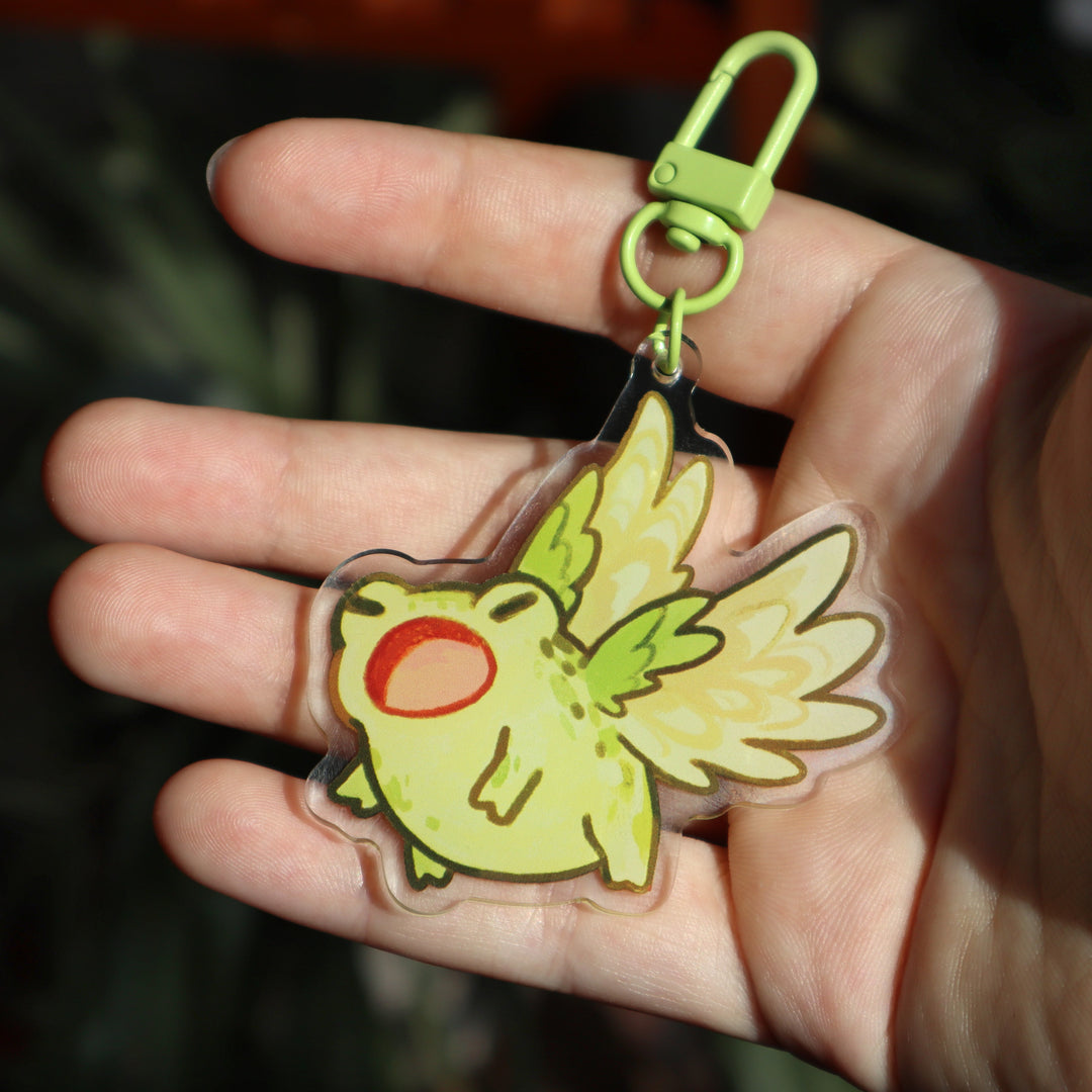 Winged Frog - Acrylic Keychain (double-sided) – JelArts