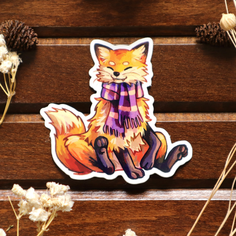 Scarf Fox - Sticker – JelArts